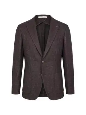 Tagliatore Single-breasted Wool Blazer - Brown