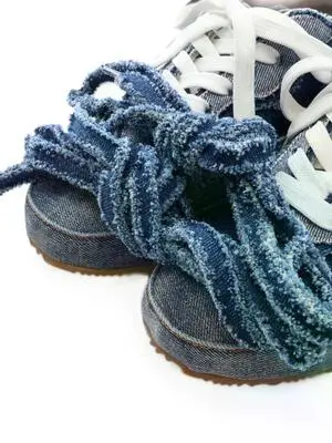 Loewe 2000s Deconstructed Denim Sneakers