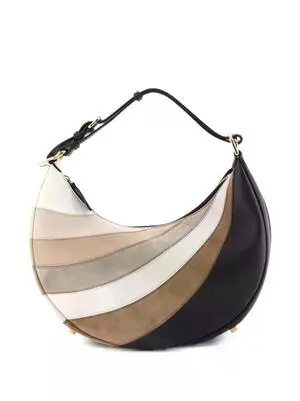 Fendi Graphy Bag Striped Leather And Suede Small Hobo Bag