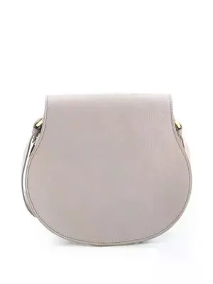 Chloé Marcie Leather Small Crossbody Bag - Grey