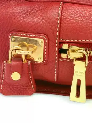 Prada 2010s Mini Logo-plaque Tote Bag