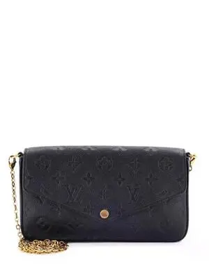 LOUIS VUITTON Monogram Empreinte Felicie Pochette - Black