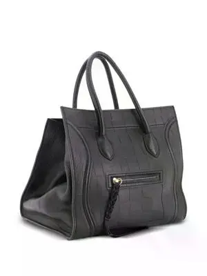 Celine Phantom" Tote Bag In Embossed Leather