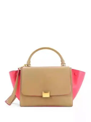 Celine Trapeze Bag Leather Small Satchel - Brown