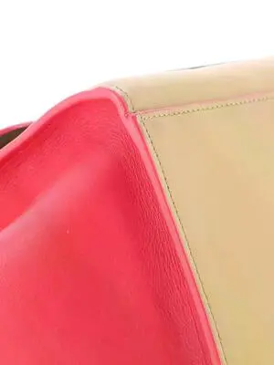 Celine Leather Satchel Bag - Brown