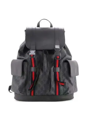 Gucci Gg Coated Canvas Backpack - Black