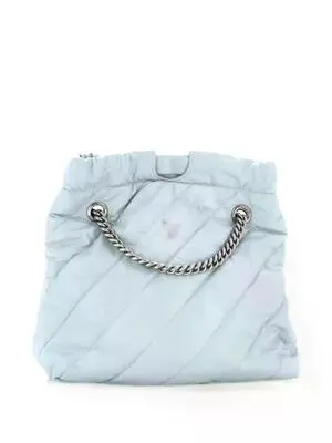 Balenciaga Crush Chain Quilted Calfskin Small Tote Bag - Blue
