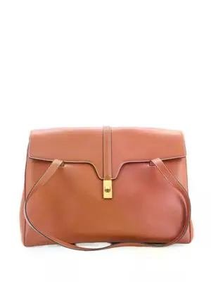 Celine Soft 16 Bag Smooth Calfskin Large Shoulder Bag - Brown