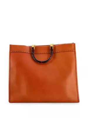 Fendi Sunshine Shopper Leather Large Tote Bag