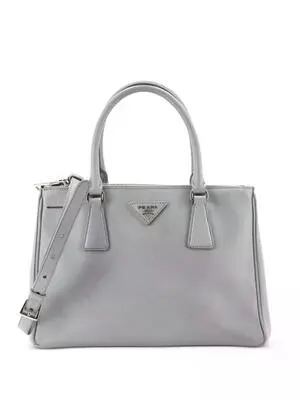 Prada Saffiano Leather Medium Tote Bag - Grey