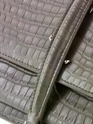 Saint Laurent Sunset Medium Crocodile Embossed Leather Crossbody Bag - Grey