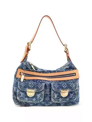 LOUIS VUITTON Baggy Handbag Denim Pm Hobo Bag