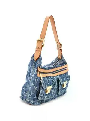 LOUIS VUITTON Baggy Handbag Denim Pm Hobo Bag