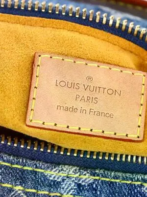 LOUIS VUITTON Baggy Handbag Denim Pm Hobo Bag