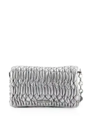 Miu Miu Crystal Matelasse Leather Small Clutch Bag