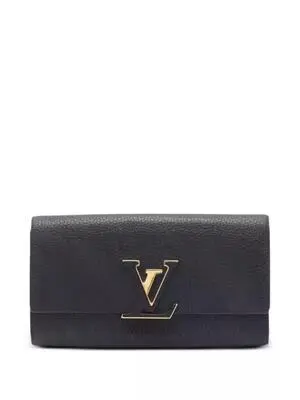 LOUIS VUITTON 2015 Capucines Bi-fold Wallet - Black