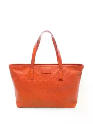 Gucci 2010s Guccissima Leather Tote Bag - Orange