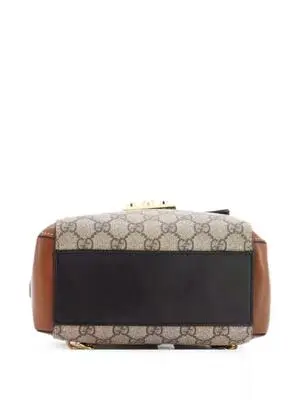 Gucci Padlock Gg Coated Canvas And Leather Mini Backpack