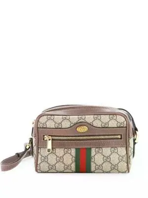 Gucci Ophidia Gg Coated Canvas Mini Shoulder Bag - Brown