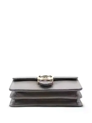 Gucci Interlocking Leather Small Shoulder Bag - Grey