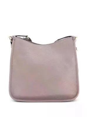 Prada Logo Strap Leather Medium Hobo Bag - Grey