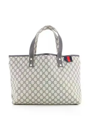 Gucci Gg Coated Canvas Tote Bag - Blue