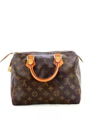 LOUIS VUITTON Speedy Handbag Monogram Canvas 25 Satchel - Brown