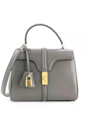Celine 16 Top Handle Bag Smooth Calfskin Small Satchel - Grey