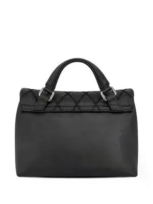 ZANELLATO Baby Postina® Tote Bag With Diamond Embroidery - Black