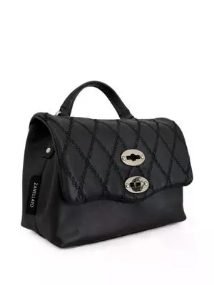 ZANELLATO Baby Postina® Tote Bag With Diamond Embroidery - Black
