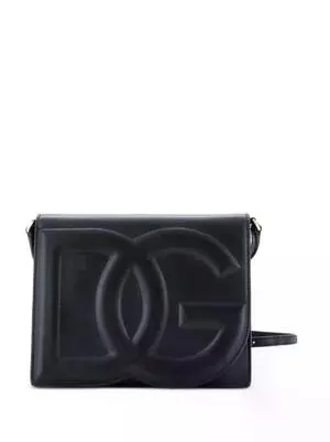 Dolce & Gabbana Dg Logo Flap Shoulder Bag - Black