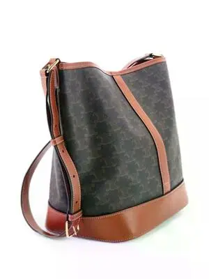 Celine Triomphe Coated Canvas Medium Bucket Bag