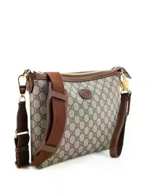 Gucci Gg Coated Canvas Medium Messenger Bag With Interlocking G Patch