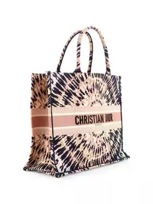 Dior Embroidered Canvas Large Tote Bag
