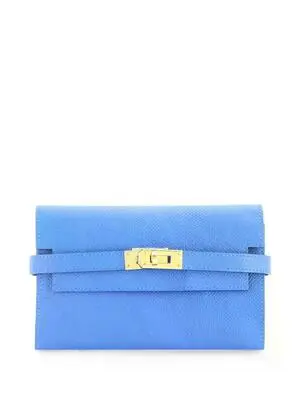 Hermès Kelly Trifold Wallet Epsom Medium Small Wallets - Blue