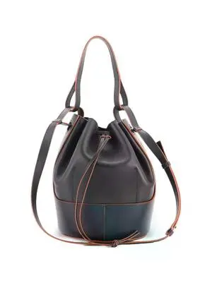Loewe Balloon Leather Small Bucket Bag - Black