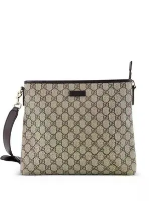 Gucci Gg Coated Canvas Medium Messenger Bag - Brown