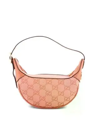 Gucci Ophidia Half Moon Bag Gg Canvas Mini Hobo - Pink