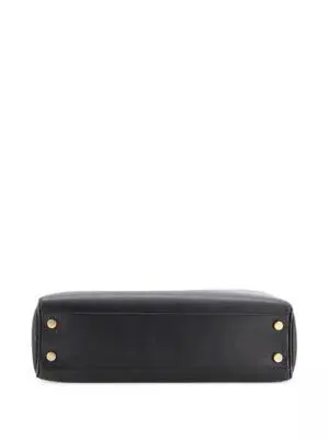 Saint Laurent Classic Monogram Shopper Leather Tote Bag