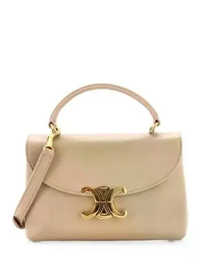 Celine Nino Top Handle Bag Leather Teen Satchel - Neutrals