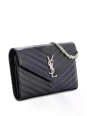 Saint Laurent Monogram Wallet On Chain Bag - Black
