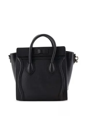 Celine Luggage Bag Grainy Leather Nano Crossbody Bag - Black