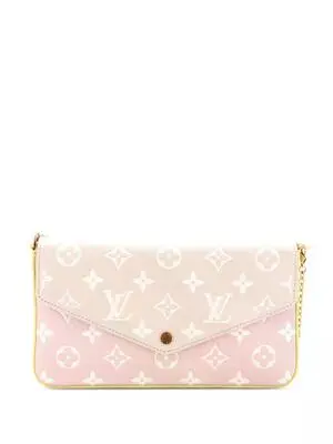 LOUIS VUITTON Louis Vuitton Felicie Pochette Spring In The City Monogram Empreinte Leather Clutch Bag Pink