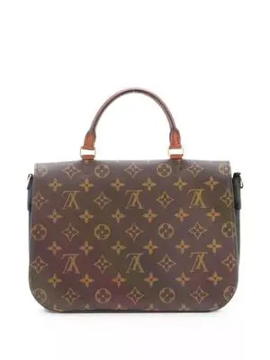 LOUIS VUITTON Monogram Canvas Leather Satchel - Black
