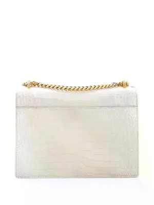 Saint Laurent Sunset Crocodile Embossed Leather Medium Crossbody Bag
