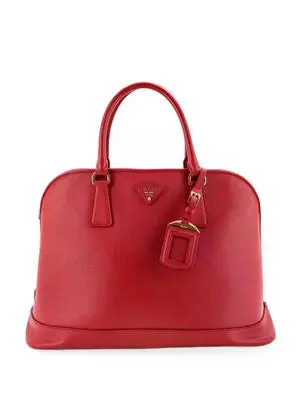 Prada Open Promenade Bag Saffiano Leather Large Tote Bag - Red
