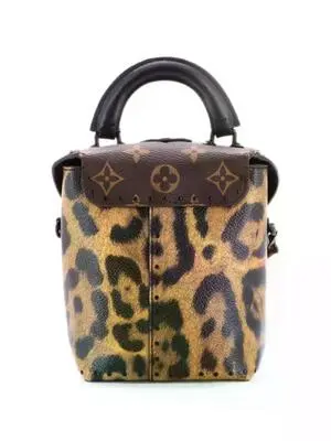 LOUIS VUITTON Monogram And Wild Animal Print Canvas Camera Box Handbag