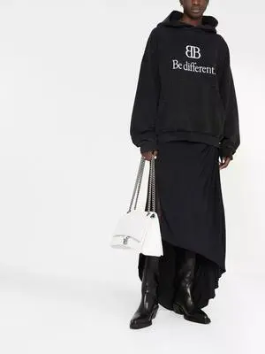 Balenciaga Crush Quilted Shoulder Bag - White