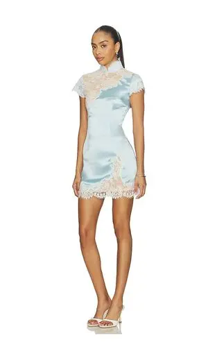 SAU LEE Ellen Dress - Blue