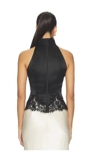 SAU LEE Elva Satin Top In . Also
